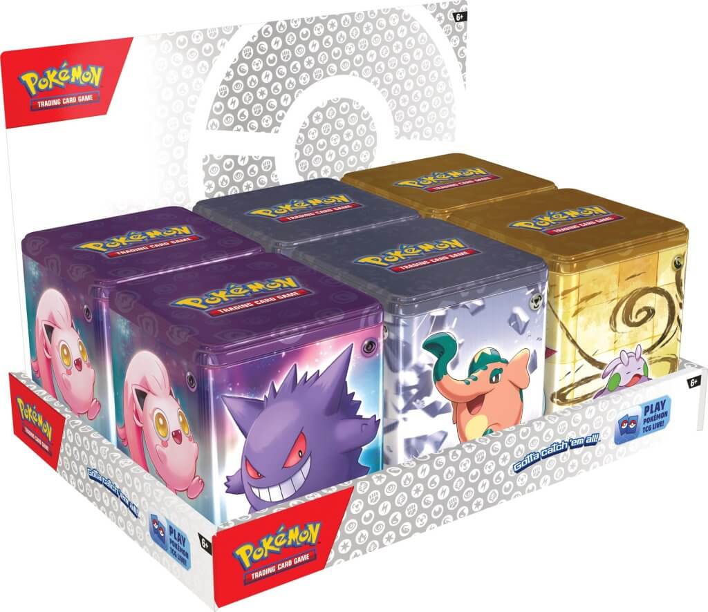 POKÉMON TCG Stacking Tin Containng 3 Booster Packs & 2 Stickers ...